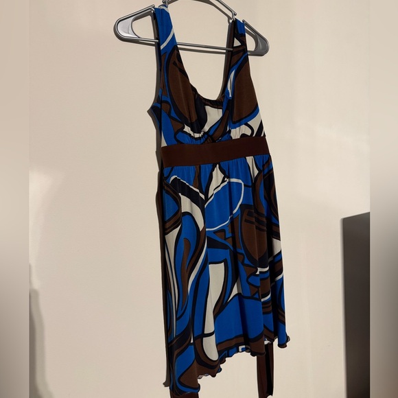 Ruby Rox | Dresses | Ruby Rox Blue And Brown Midi Dress | Poshmark